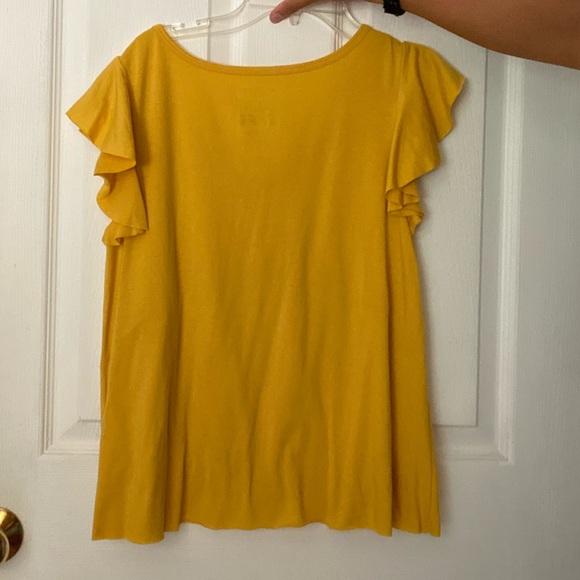 Arizona Jean Company | Tops | Yellow Ruffled Shirt | Poshmark